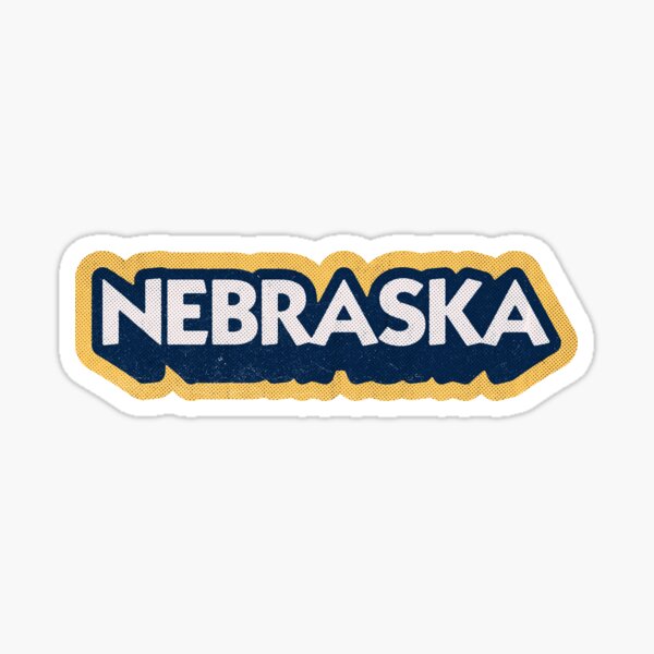 "Nebraska State Sticker | Retro Pop" Sticker for Sale by retroready ...