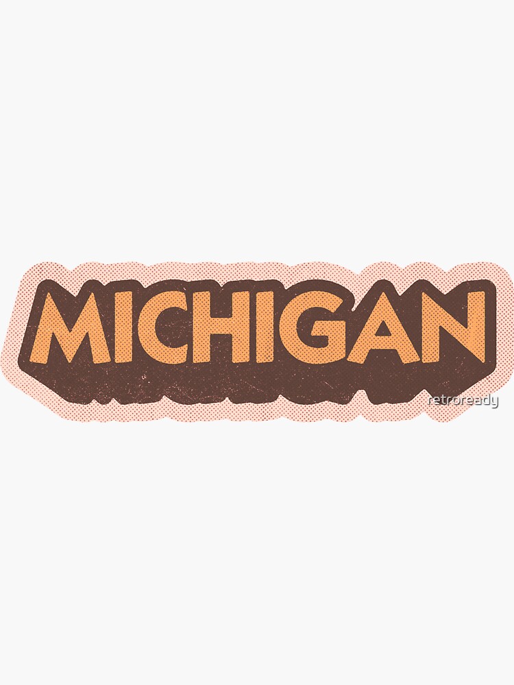 "Michigan State Sticker | Retro Pop" Sticker for Sale by retroready ...