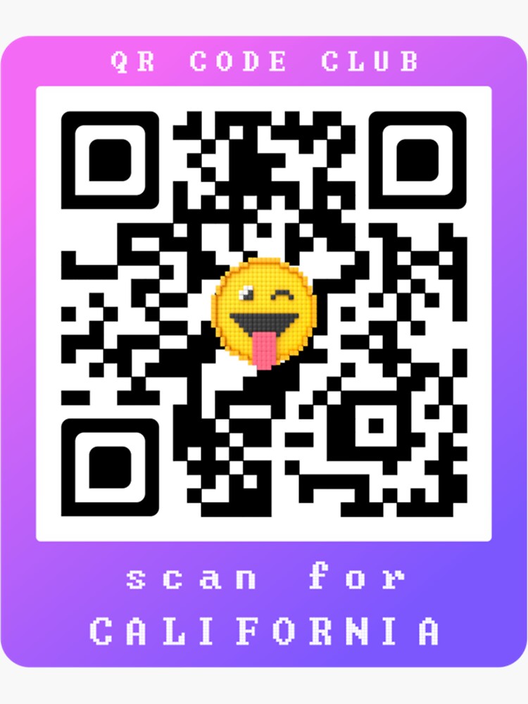 "Scan for California, Qr Code Funny Memes -30 " Sticker for Sale by ...