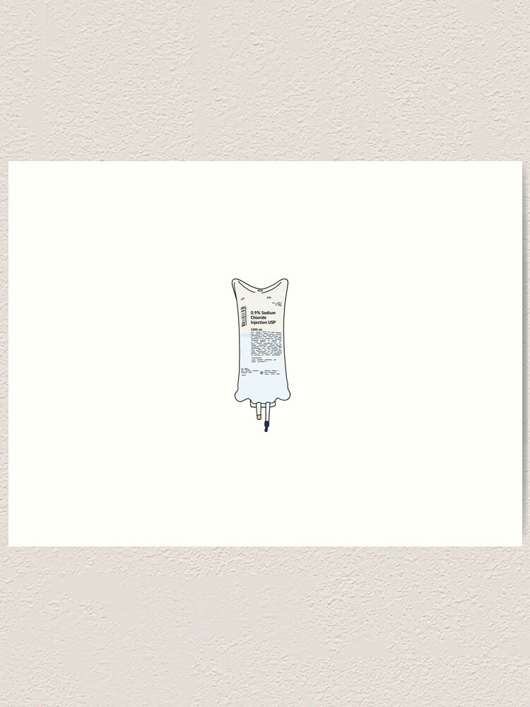 "Normal Saline IV Infusion" Art Print for Sale by ilovewatercolor ...