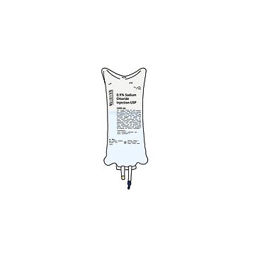 "Normal Saline IV Infusion" Sticker for Sale by ilovewatercolor | Redbubble