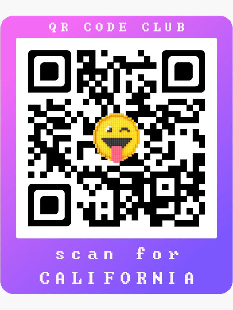 "Scan for California, Qr Code Funny Memes -31 " Sticker for Sale by ...