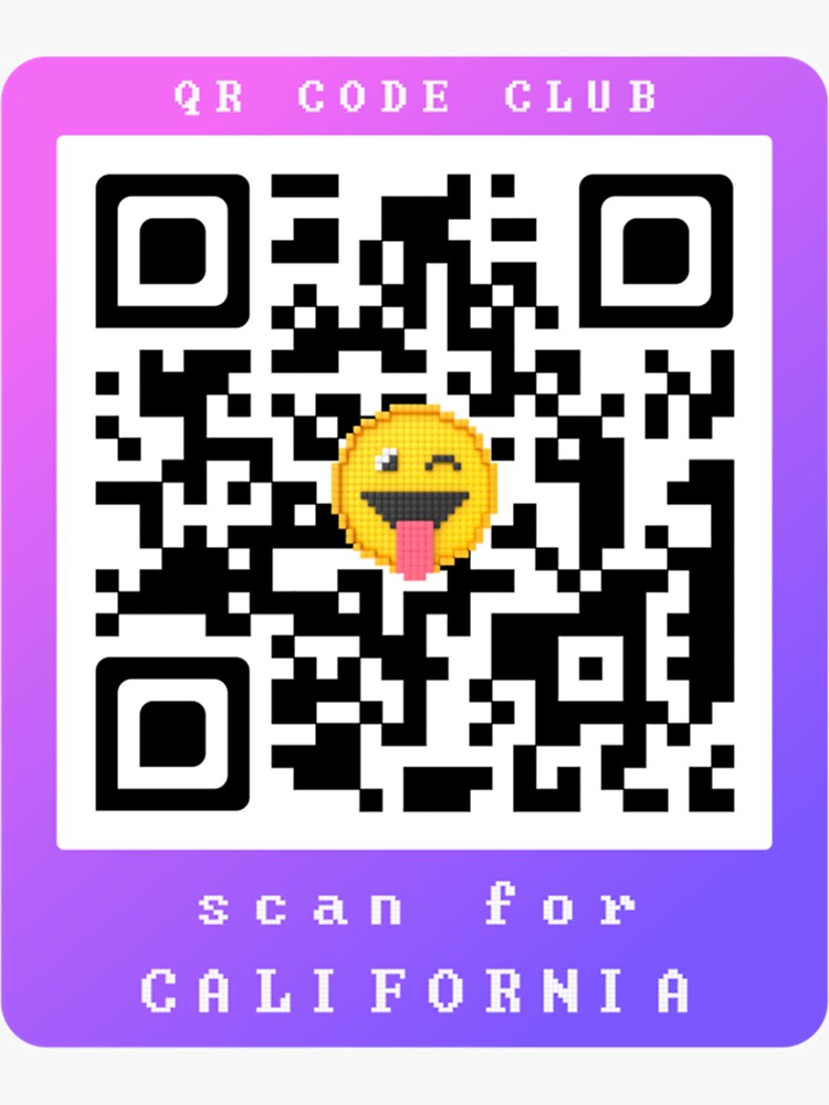 "Scan for California, Qr Code Funny Memes -34 " Sticker for Sale by ...