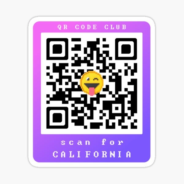"Scan for California, Qr Code Funny Memes -34 " Sticker for Sale by ...