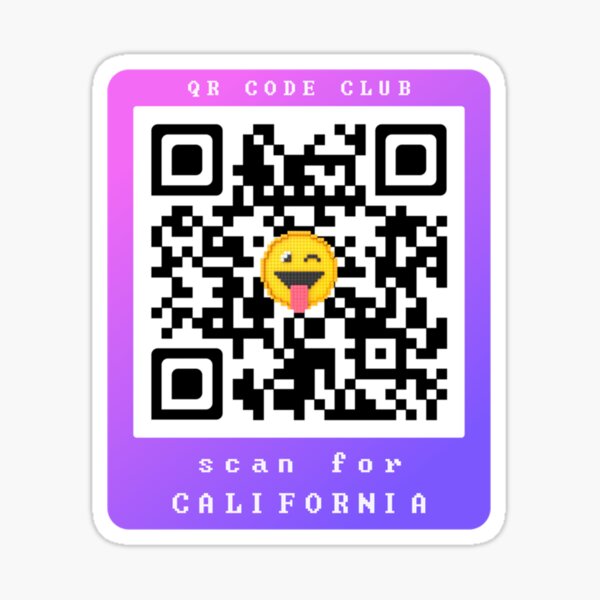 "Scan for California, Qr Code Funny Memes -35 " Sticker for Sale by ...