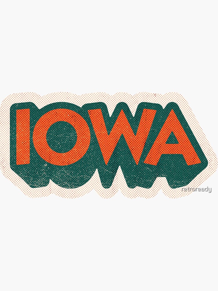 "Iowa State Sticker | Retro Pop" Sticker by retroready | Redbubble