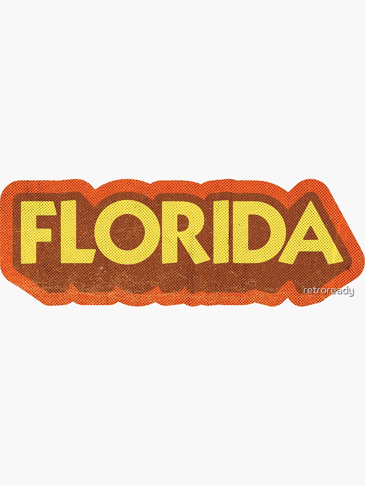 "Florida State Sticker | Retro Pop" Sticker for Sale by retroready ...