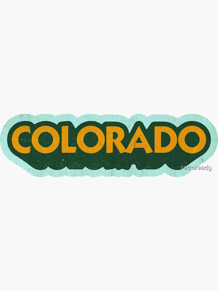 "Colorado State Sticker | Retro Pop" Sticker by retroready | Redbubble