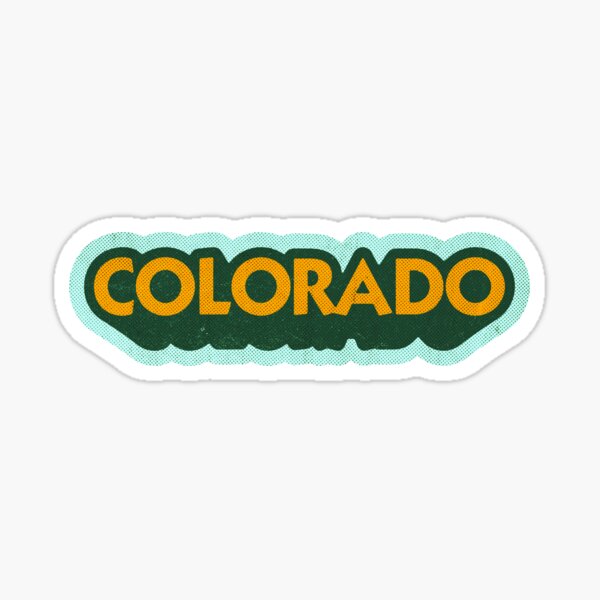 "Colorado State Sticker | Retro Pop" Sticker by retroready | Redbubble