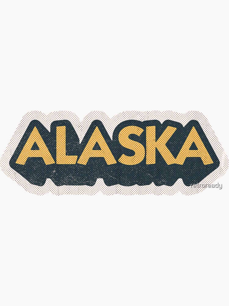 "Alaska State Sticker | Retro Pop" Sticker by retroready | Redbubble