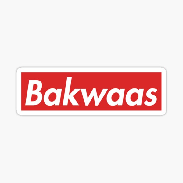 "Bakwaas " Sticker for Sale by KadneRobder | Redbubble