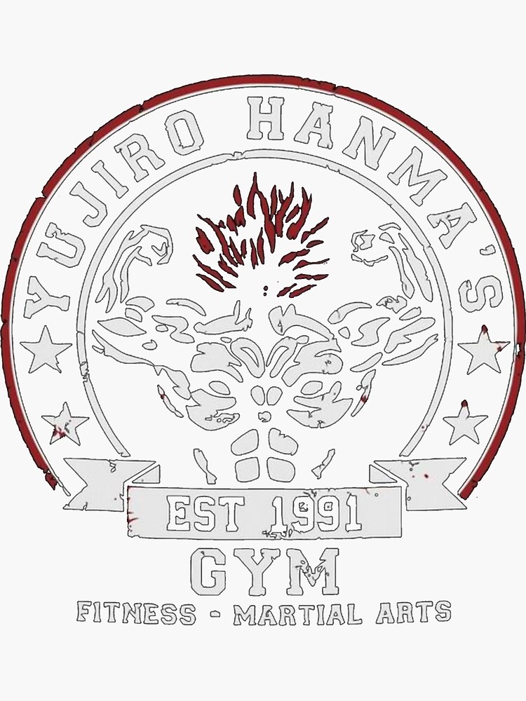 "yujiro hanma's gym est.1991" Sticker for Sale by flanelaguzzler ...