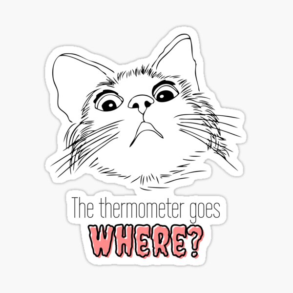 "The Thermometer Goes Where?!" Sticker for Sale by ezleeamuzed | Redbubble