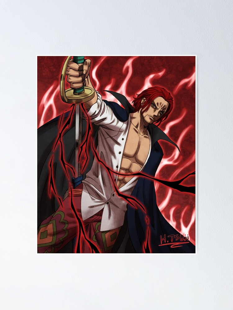 "One Piece Film Red Shanks Fanart" Poster for Sale by Hayatetsujimoto ...