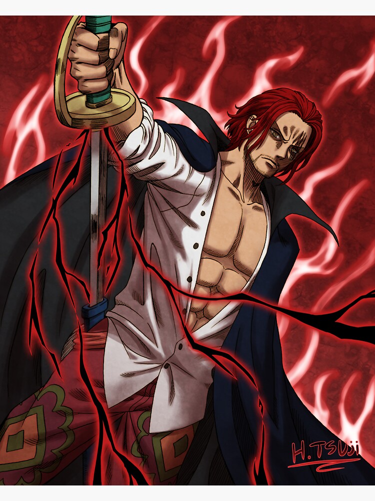 "One Piece Film Red Shanks Fanart" Sticker for Sale by Hayatetsujimoto ...