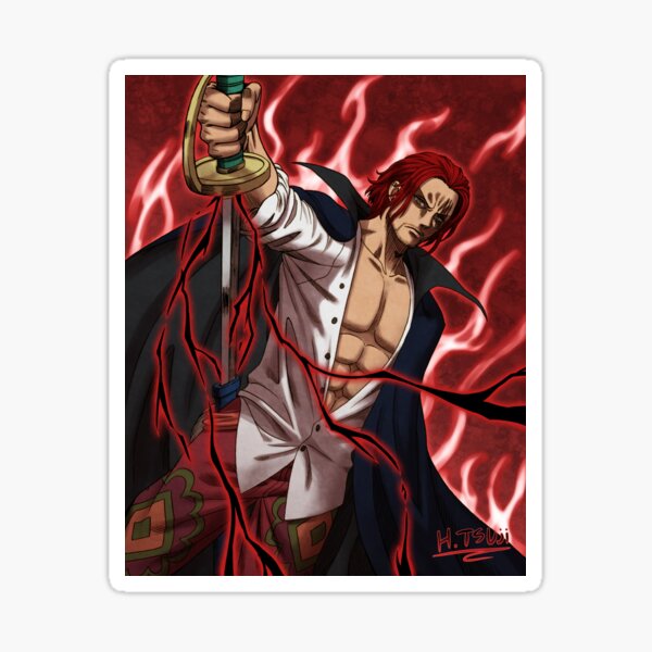 "One Piece Film Red Shanks Fanart" Sticker for Sale by Hayatetsujimoto ...