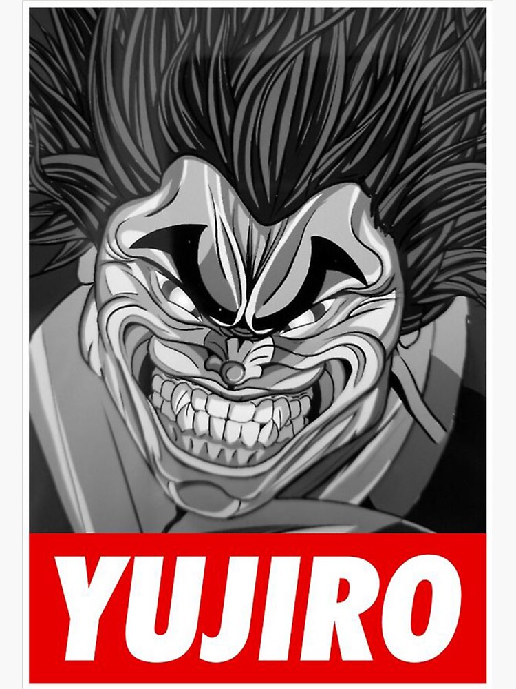 "yujiro" Sticker for Sale by flanelaguzzler | Redbubble