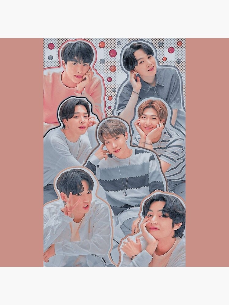 "BTS Members Fan Art" Sticker for Sale by AkashPandey | Redbubble