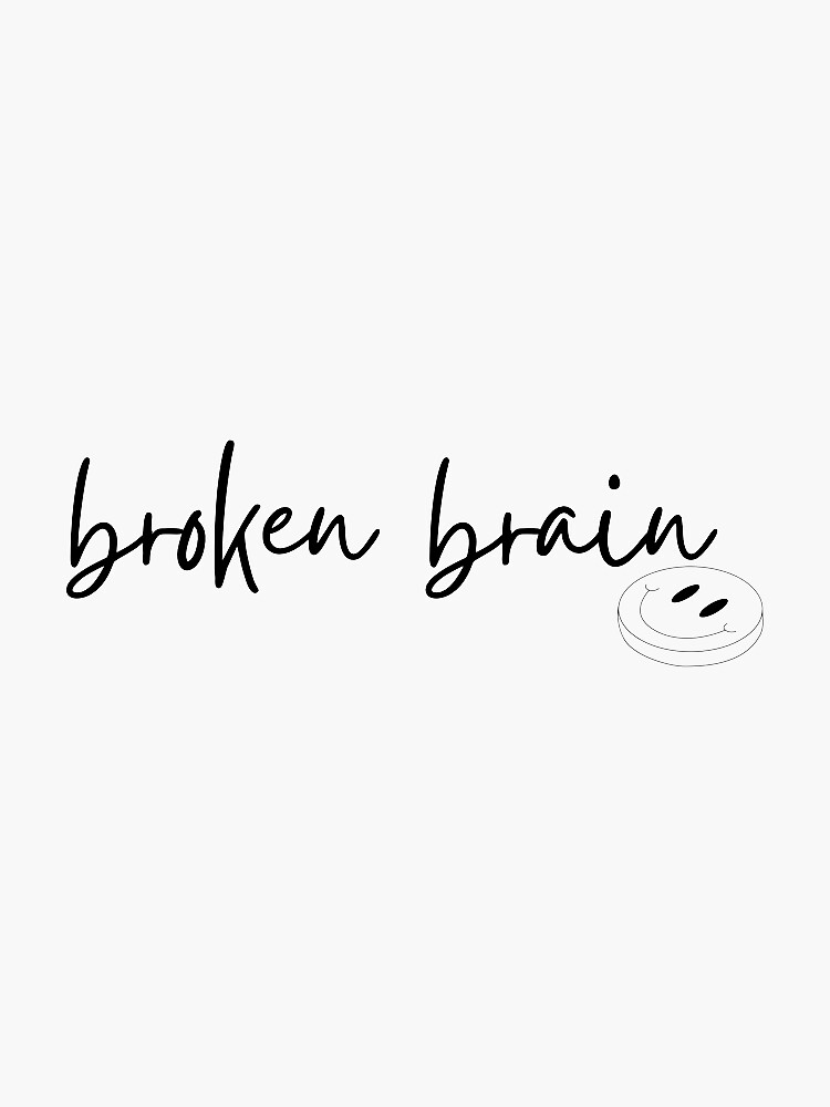 "Broken brain logo" Sticker for Sale by ariesart-co | Redbubble