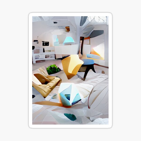 "A modern living room" Sticker for Sale by Artmixphoto | Redbubble