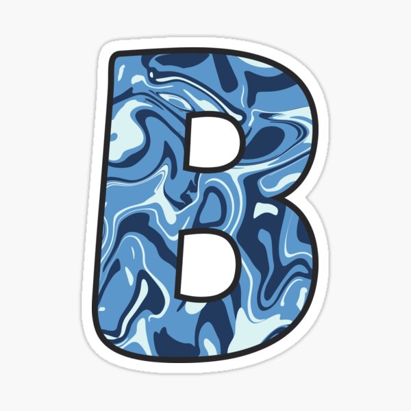 "B - Blue Marble Alphabet Letter" Sticker for Sale by Emmyteddy | Redbubble