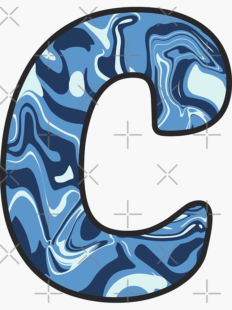 "C - Blue Marble Alphabet Letter" Sticker for Sale by Emmyteddy | Redbubble