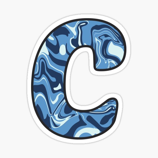 "C - Blue Marble Alphabet Letter" Sticker for Sale by Emmyteddy | Redbubble