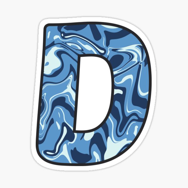 "D - Blue Marble Alphabet Letter" Sticker for Sale by Emmyteddy | Redbubble