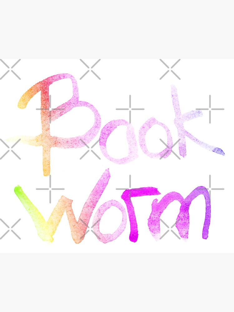 "book worm lettering | word bookworm lettering" Sticker for Sale by ...