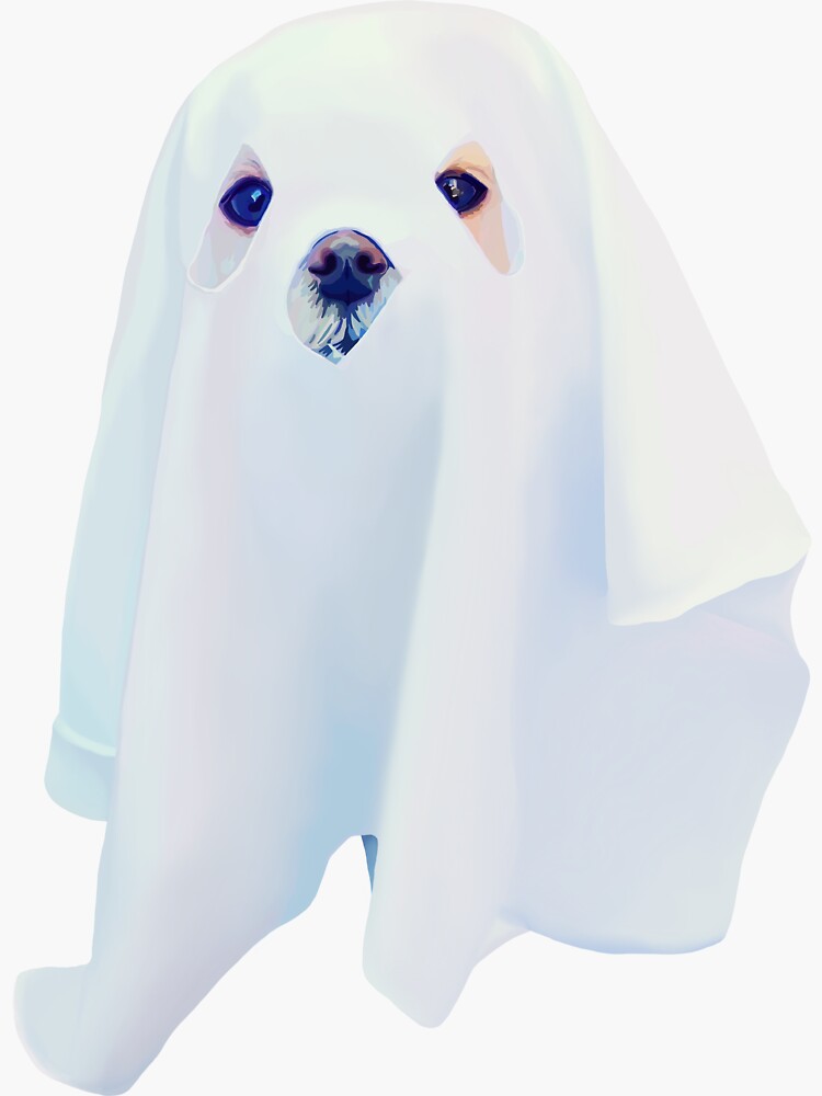 "Cute Ghost Dog" Sticker for Sale by KatsDogs | Redbubble