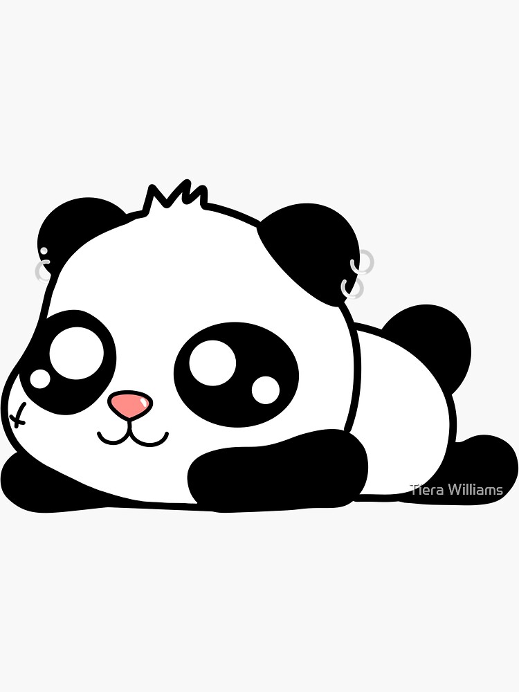 "Emo Panda" Sticker for Sale by Tiera Williams | Redbubble