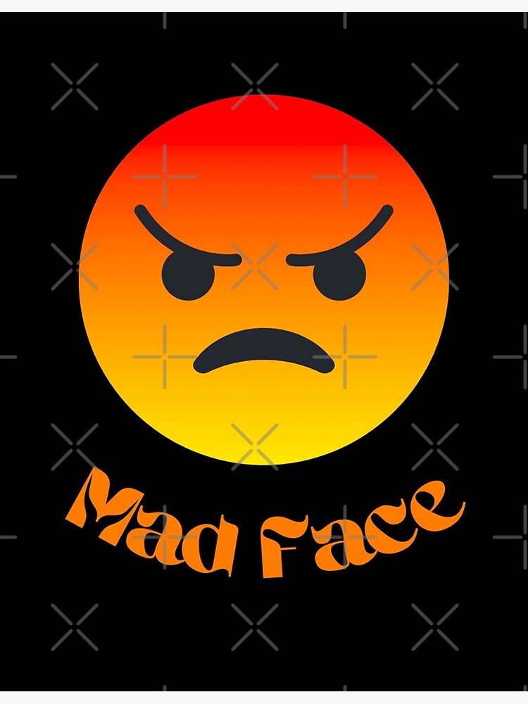 "Mad Face | Emoji Art | NDN Look Designs" Poster for Sale by NDNlook ...