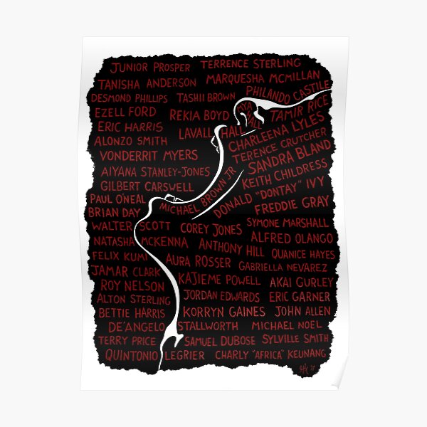 "Say Their Names" Poster by hfreeman | Redbubble