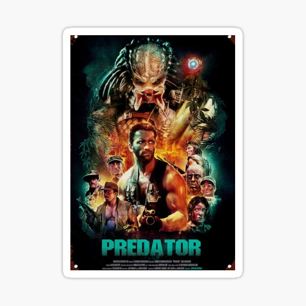 "predator poster" Sticker for Sale by crystalsum | Redbubble