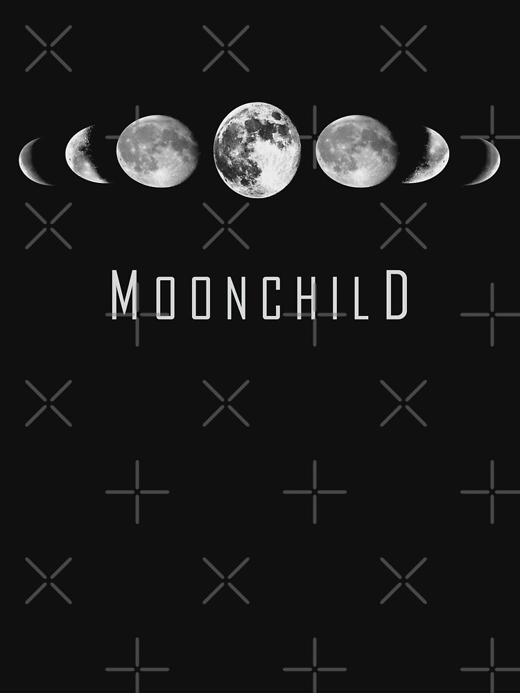 "Moonchild" T-shirt for Sale by StilleSkygger | Redbubble | full moon t ...