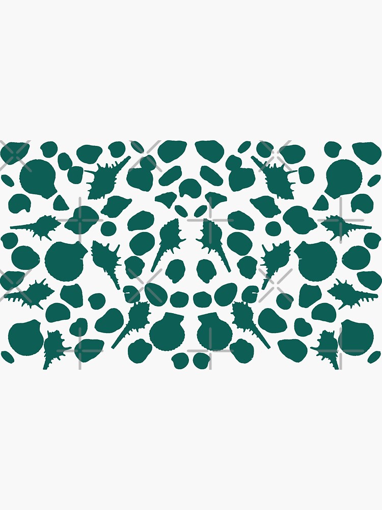 "Dark green shells pattern" Sticker for Sale by mariya-ivanova | Redbubble