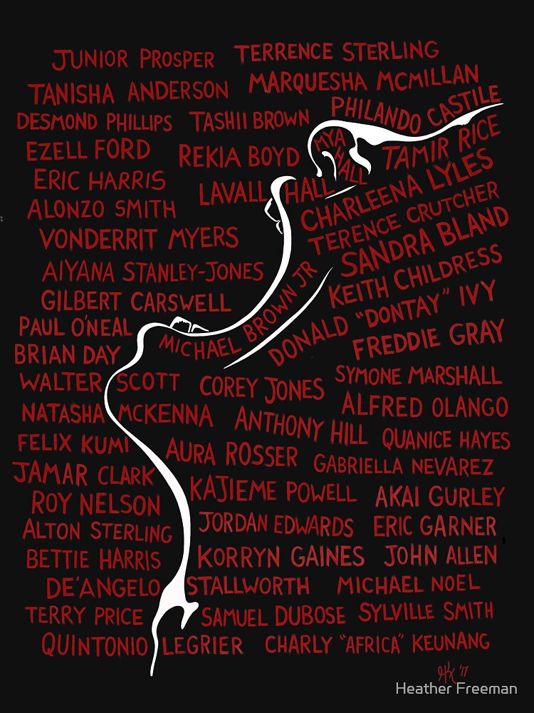 "Say Their Names (transparent background)" T-shirt by hfreeman | Redbubble