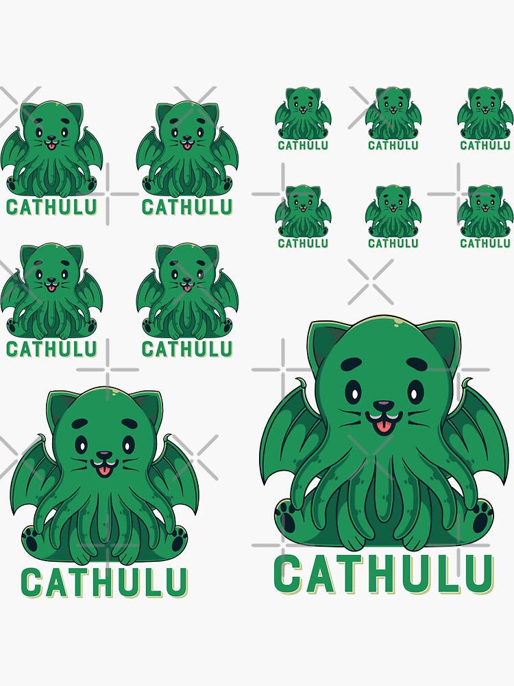 "Cathulu Sticker collection" Sticker for Sale by GreatWear | Redbubble