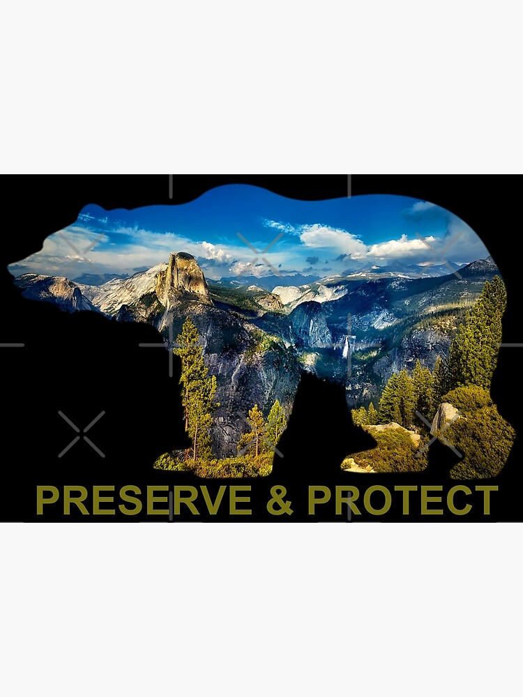 "Preserve And Protect Nature Vintage Bear Silhuette" Poster for Sale by ...