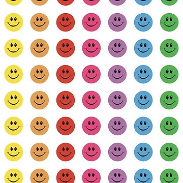 "Rainbow smiley faces" Poster for Sale by StuckandBlue | Redbubble