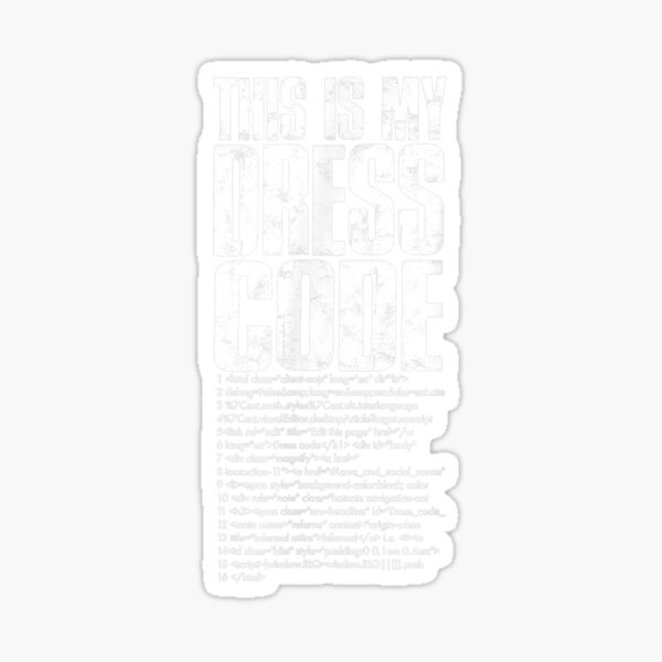 "This Is My Dress Code Software Developer " Sticker for Sale by ...