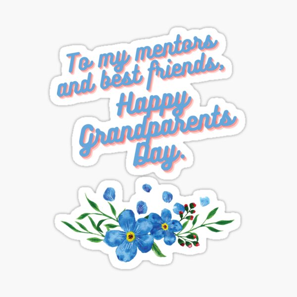 "Happy Grandparents Day" Sticker for Sale by GeorgiosT | Redbubble