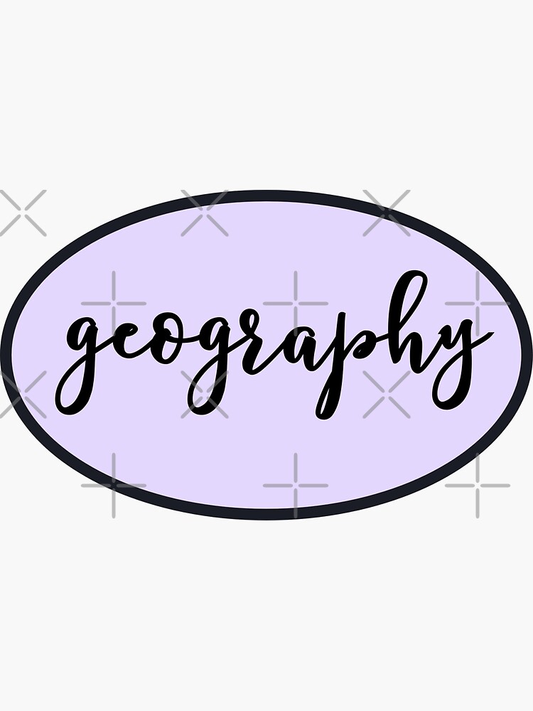 "Geography Study Subject Label" Sticker for Sale by ArtBySymone | Redbubble