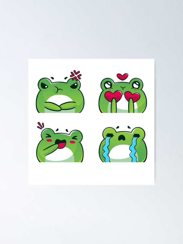 "Emotional Frog" Poster for Sale by joieraw | Redbubble