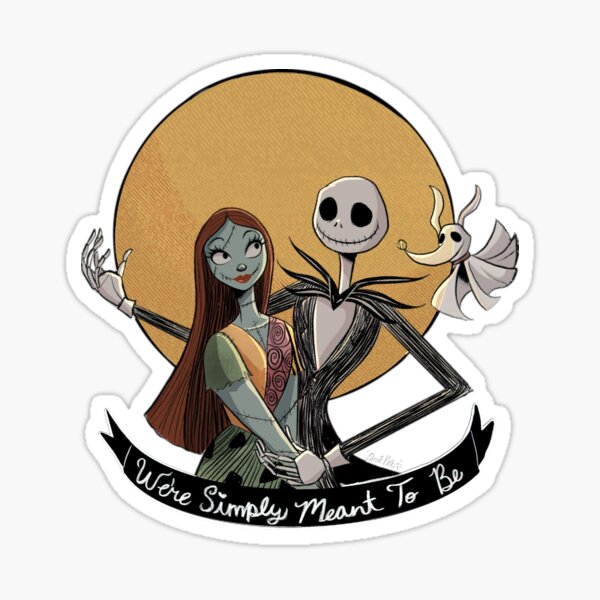 "Jack & Sally " Sticker for Sale by EtienneLevesque | Redbubble