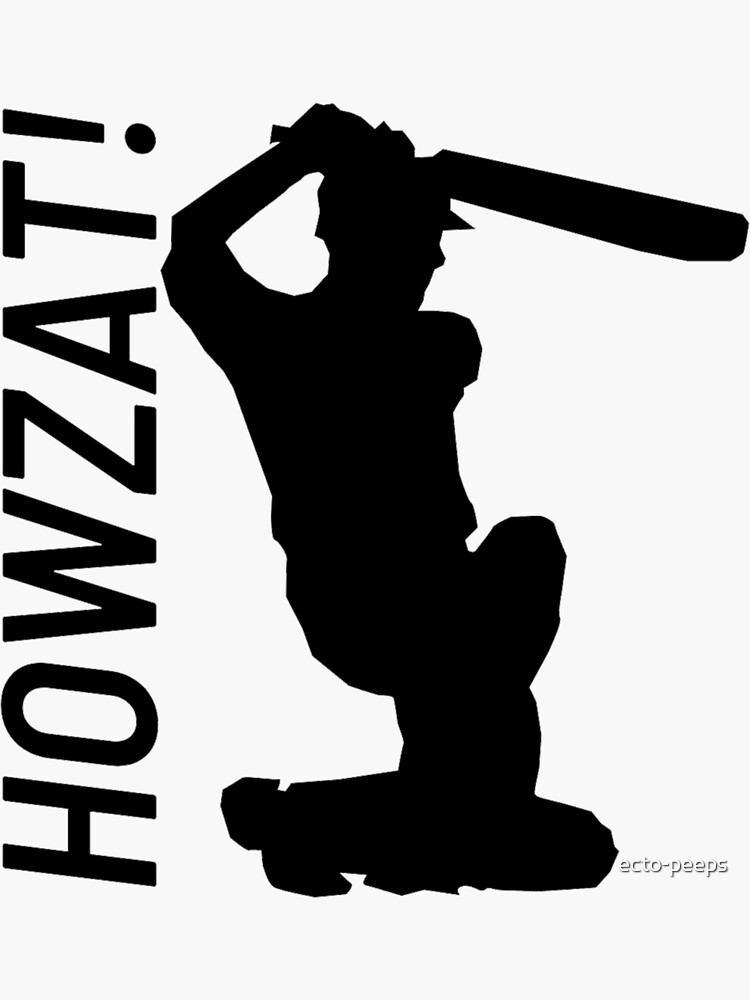 "HOWZAT! in Cricket" Sticker for Sale by ecto-peeps | Redbubble
