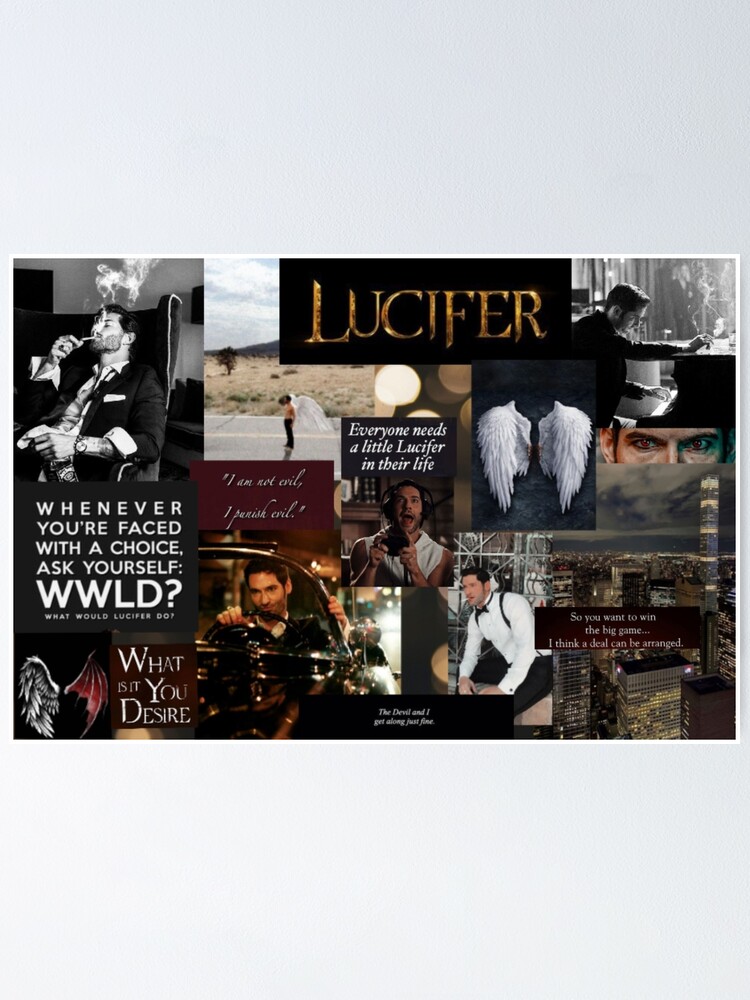 "Lucifer mood board" Poster for Sale by Isxbxllx | Redbubble
