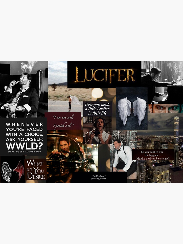 "Lucifer mood board" Sticker for Sale by Isxbxllx | Redbubble