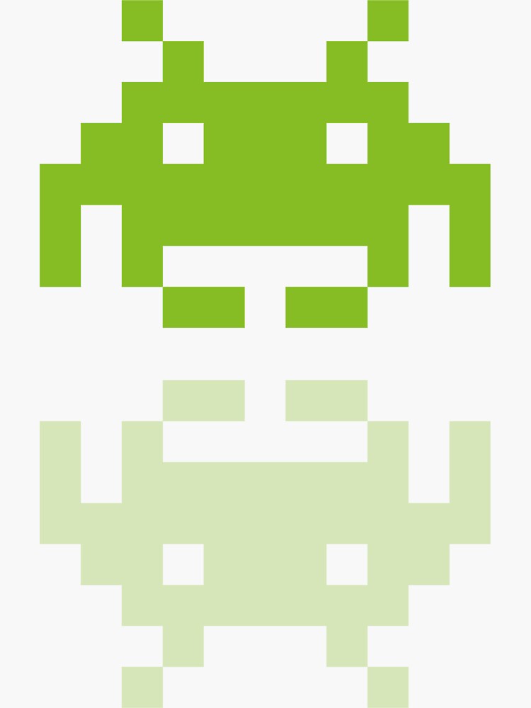 "8 bit Green Alien" Sticker for Sale by dccanim | Redbubble
