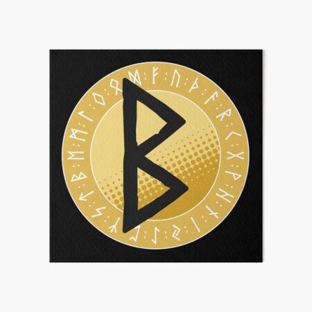 "Viking Runes and Runic Symbols - Berkano (Birth)" Art Board Print for ...